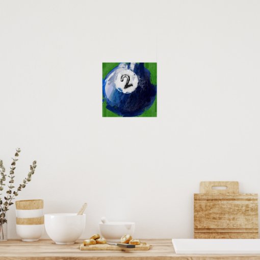 Abstract Art Number 2 Billiards Ball Poster | Zazzle