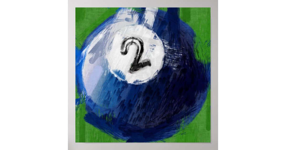 Abstract Art Number 2 Billiards Ball Poster | Zazzle