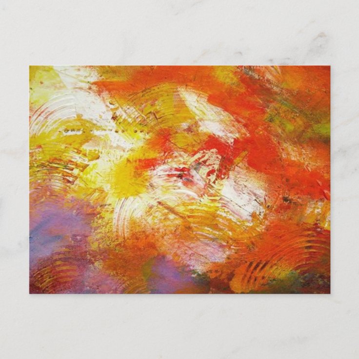 Abstract Art - Original Abstract Painting Print Postcard | Zazzle