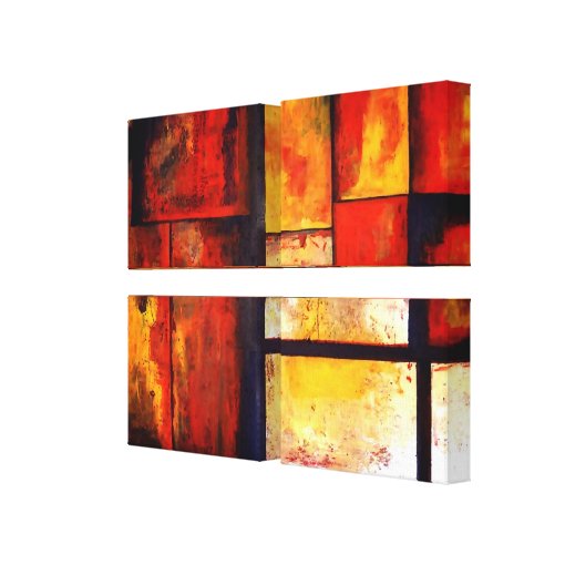 Abstract Art Quad Wrapped Canvas Set | Zazzle