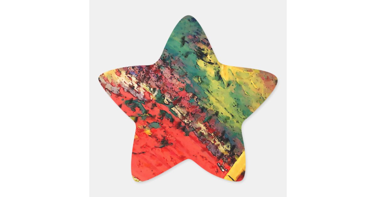Abstract Art Star Sticker | Zazzle
