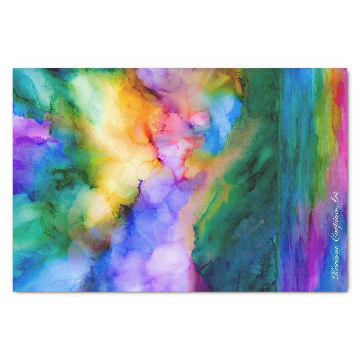 Abstract Art Sunrise Tissue Paper | Zazzle