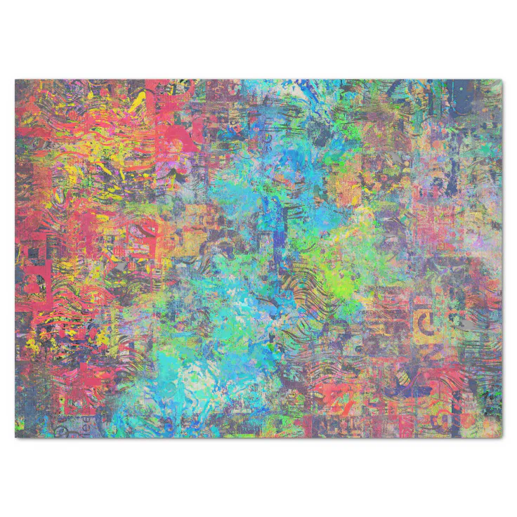 Abstract Art Tissue or Decoupage paper | Zazzle