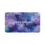Abstract Artsy Violet Silver Script Calligraphy Business Card | Zazzle