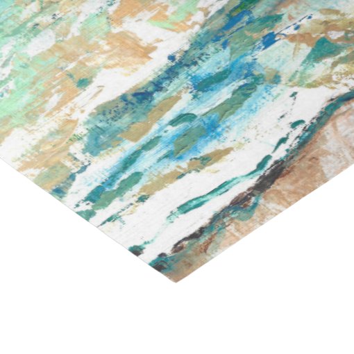 Abstract Beach Coastal Shoreline Artwork Tissue Paper | Zazzle