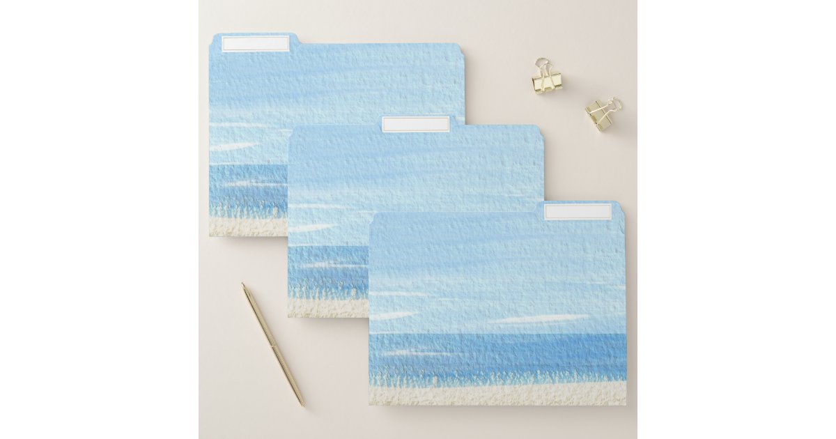 Abstract Beach File Folder | Zazzle