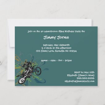 Abstract Biker Custom Party Invitations | Zazzle
