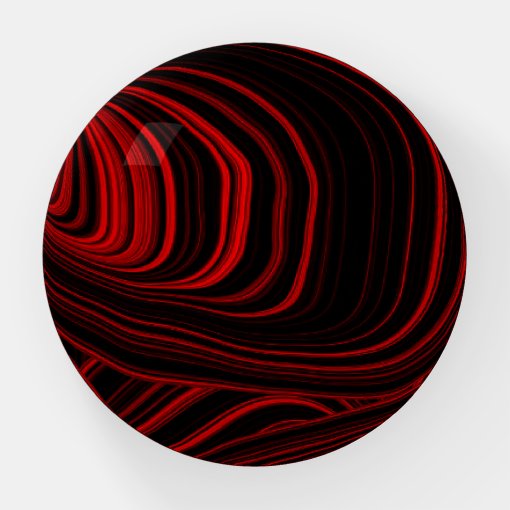 Abstract Black and Red Geode Look Pattern Art Paperweight | Zazzle
