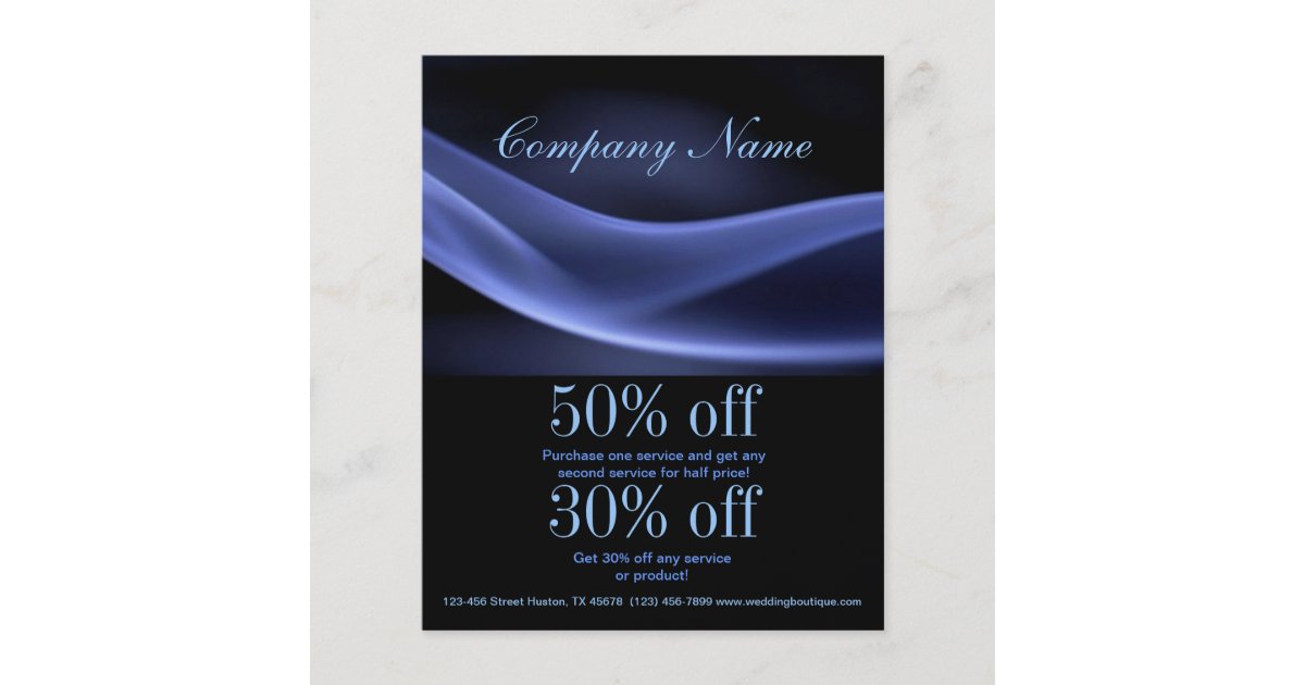 abstract black navy blue modern minimalist flyer | Zazzle