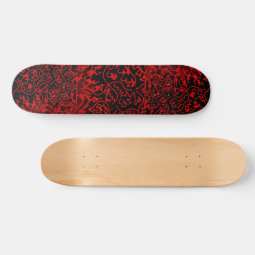 Abstract Black/Red Design #3 Skateboard | Zazzle