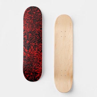 Abstract Black/Red Design #3 Skateboard | Zazzle