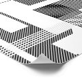 Abstract black white modern squares stripe pattern poster | Zazzle