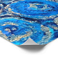 Abstract Blue and Silver Circles Poster | Zazzle