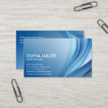 Abstract Blue Curve - Elegant Minimal Business Card | Zazzle