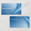 Abstract Blue Curve - Elegant Minimal Business Card | Zazzle