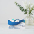 Abstract Blue Swoosh Textured Business Card | Zazzle