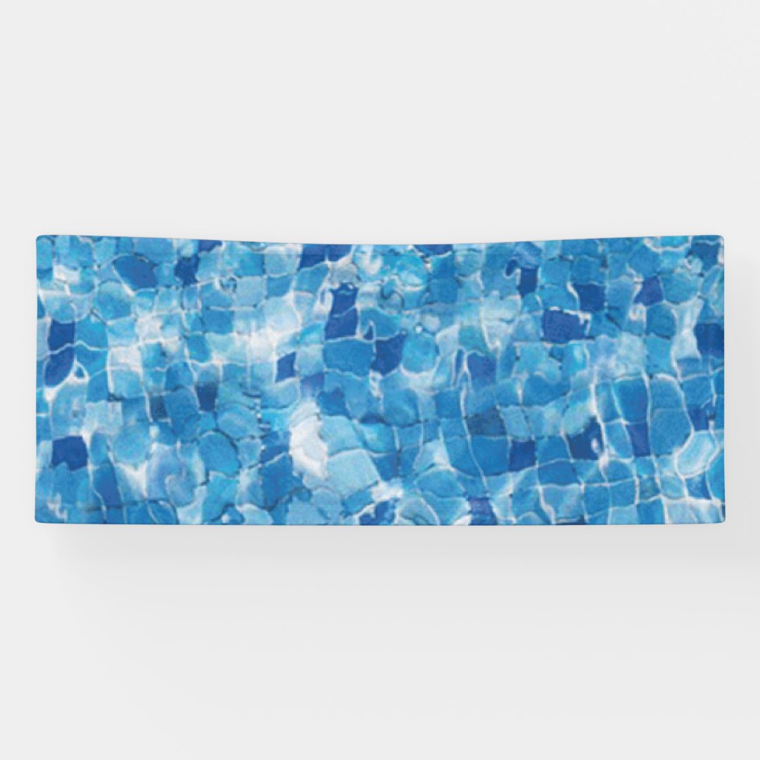 Abstract Blue Water Surface Banner | Zazzle