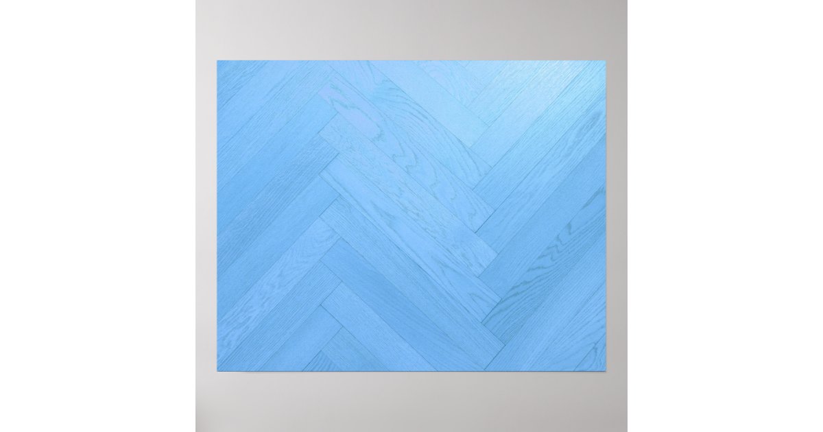 Abstract Blue Wood Floor Board | Poster | Zazzle