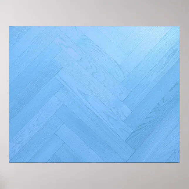Abstract Blue Wood Floor Board | Poster | Zazzle