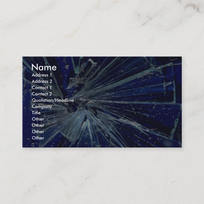 Abstract Broken glass Business Card | Zazzle.com