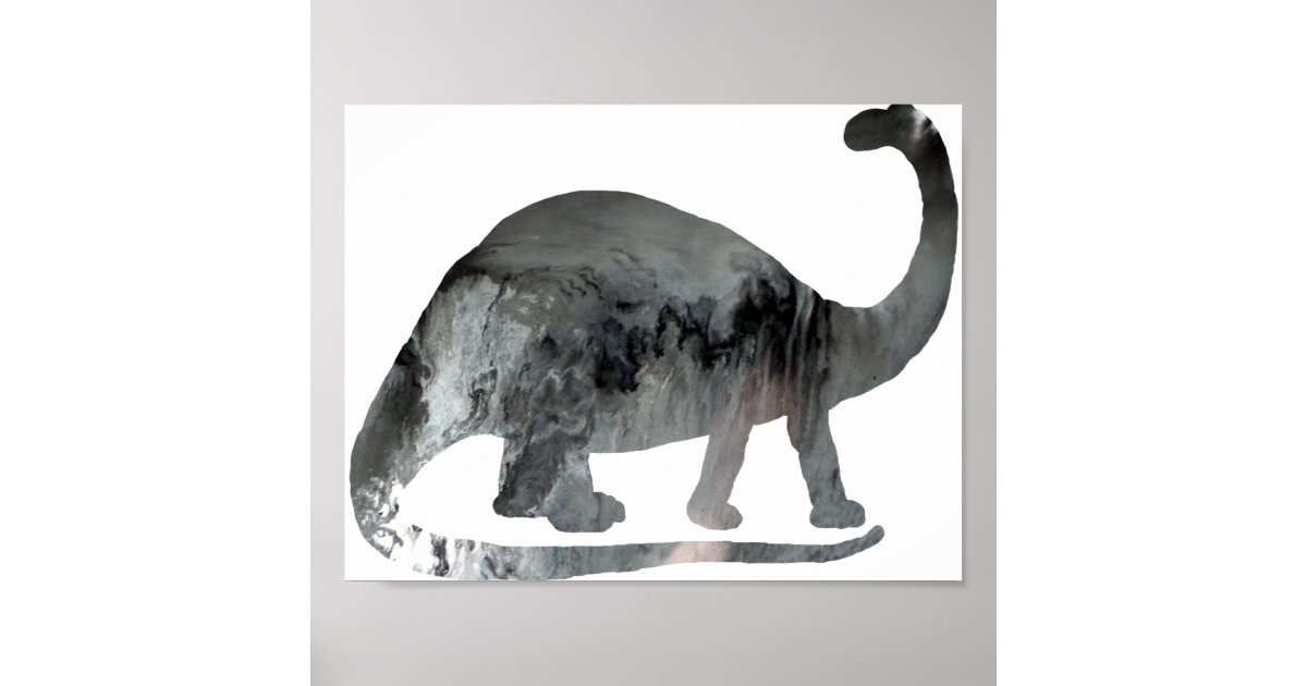 Abstract Brontosaurus Silhouette. Poster | Zazzle