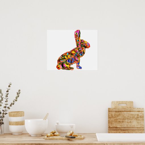 Abstract Bunny Poster | Zazzle