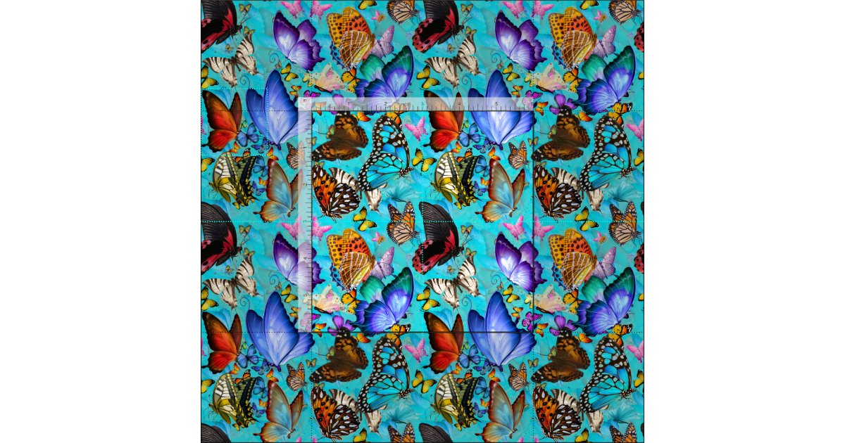 Abstract Butterfly Wings Fabric | Zazzle