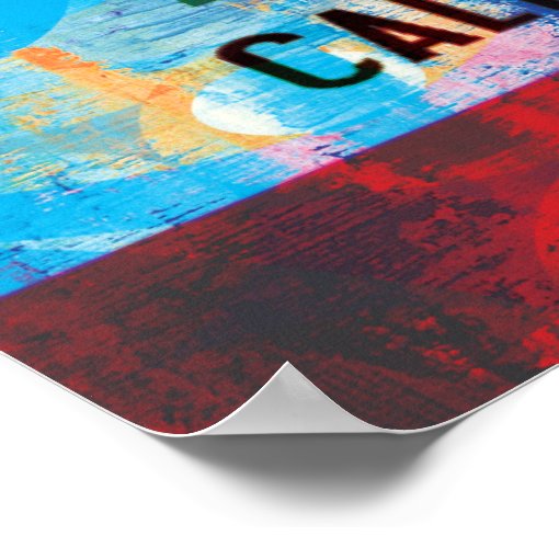 Abstract California Flag Poster | Zazzle