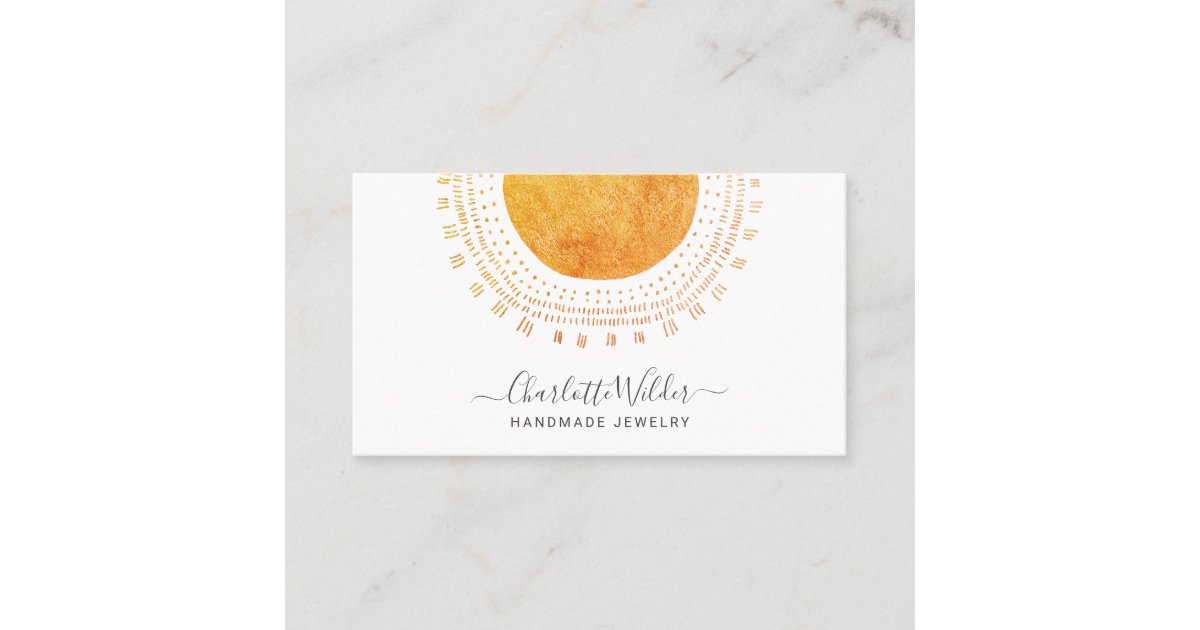 Abstract Circle Handmade Jewelry Business Card | Zazzle