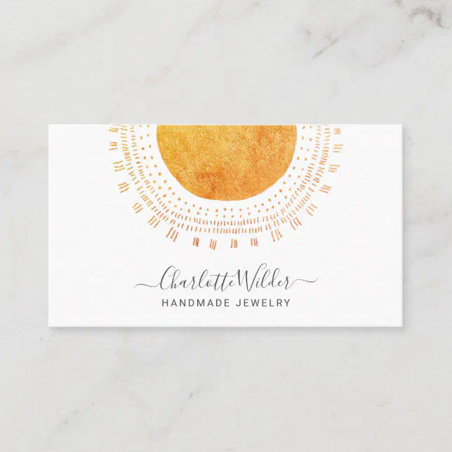 Abstract Circle Handmade Jewelry Business Card | Zazzle