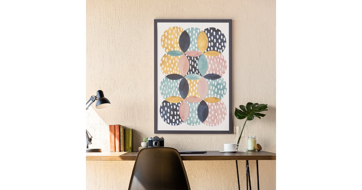 Abstract Circle Pattern Poster | Zazzle