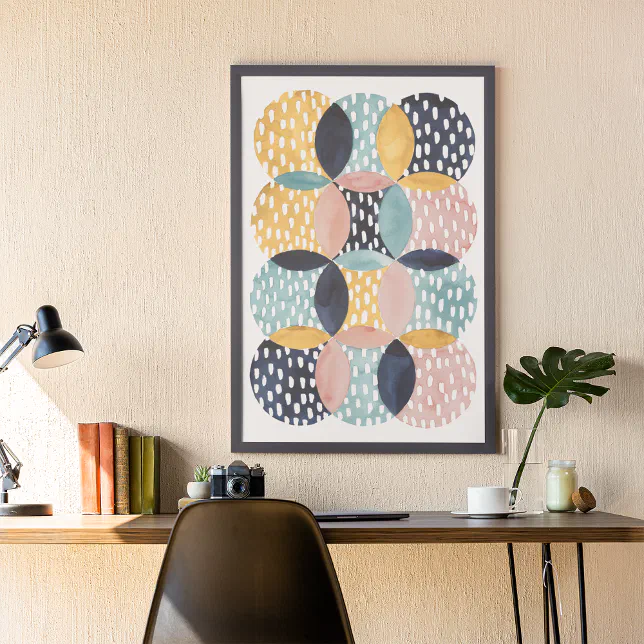 Abstract Circle Pattern Poster | Zazzle