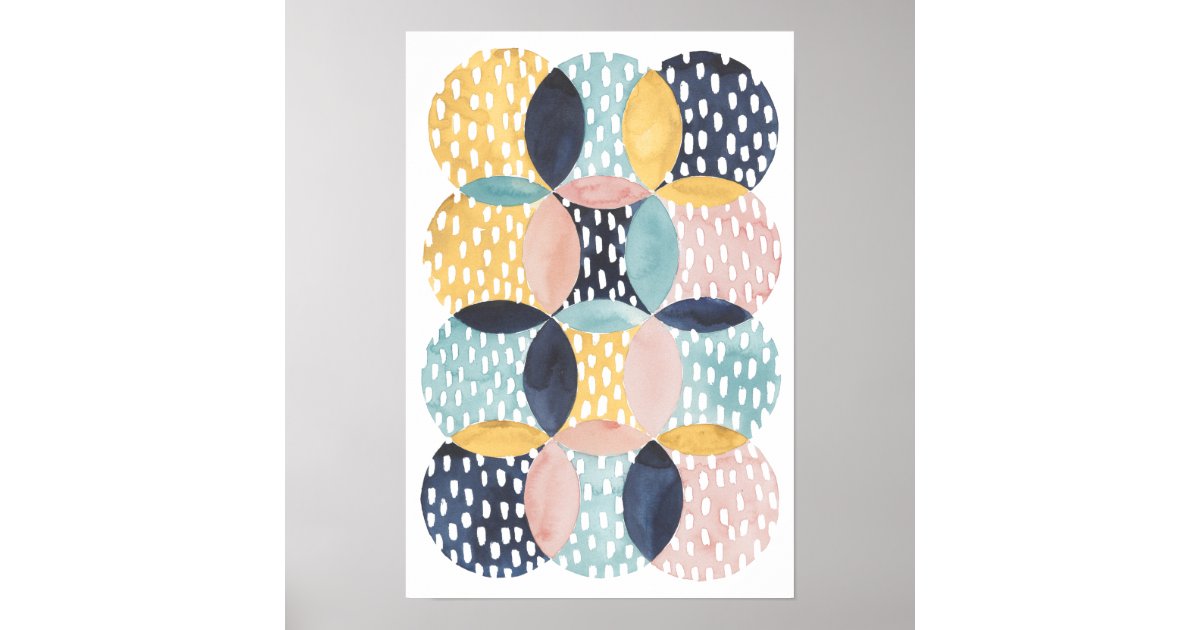 Abstract Circle Pattern Poster | Zazzle.com