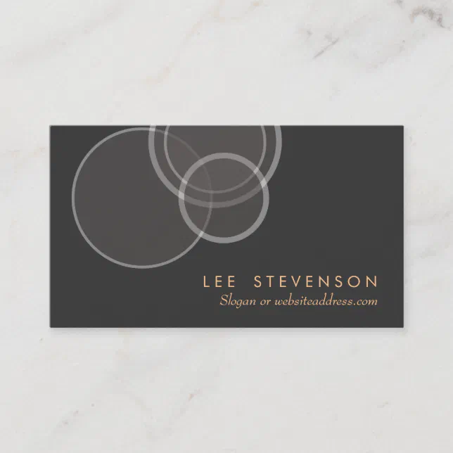Abstract Circles Modern Profile Business Card | Zazzle