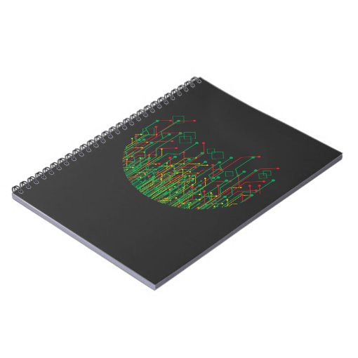Abstract Circuit Board Binary computer scientist Notebook | Zazzle