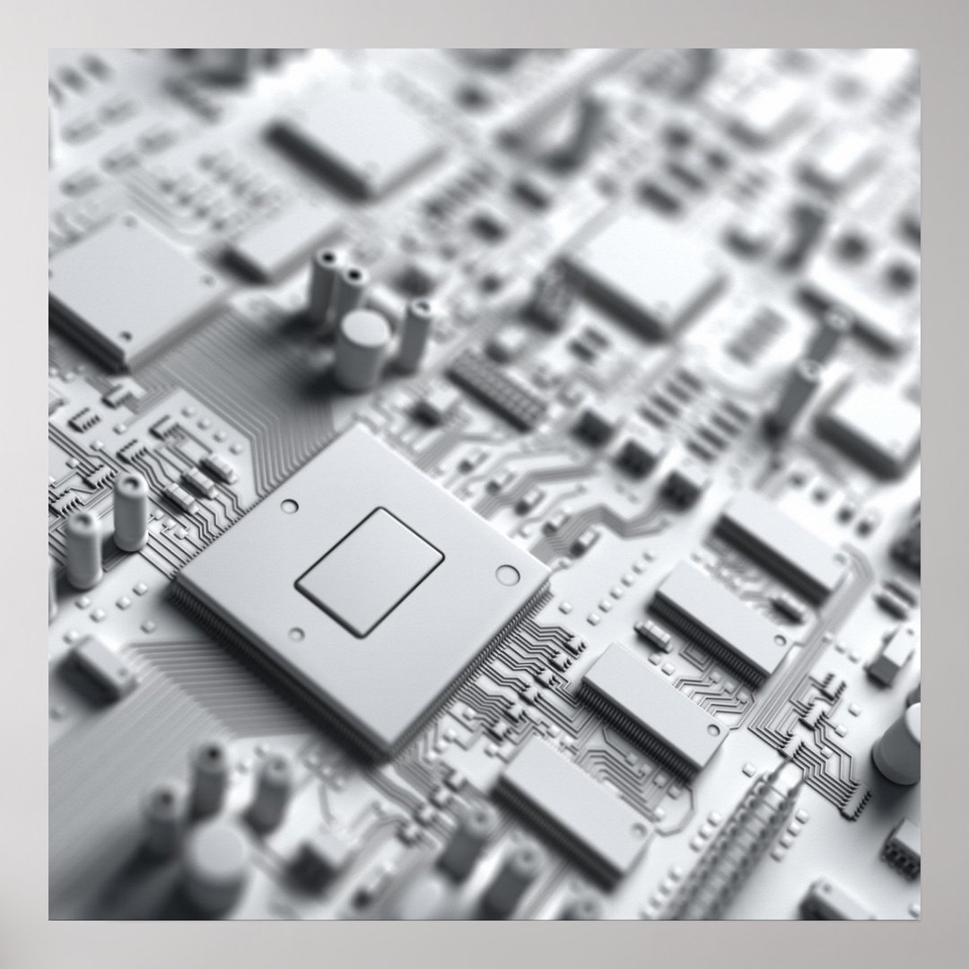 Abstract Circuit Board Poster | Zazzle