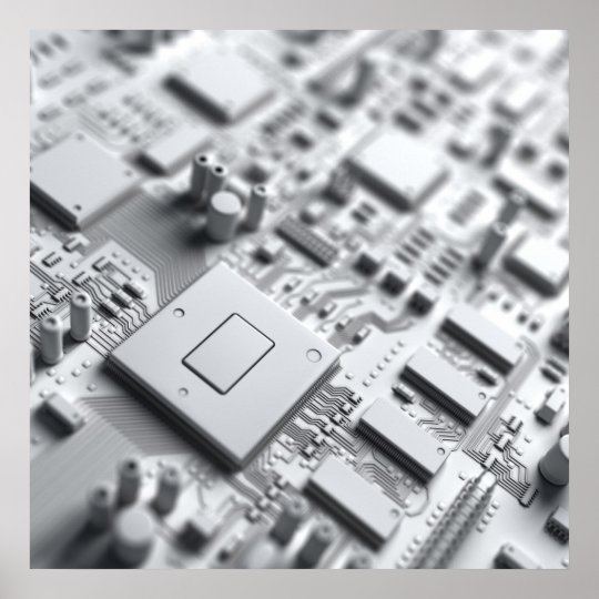 Abstract Circuit Board Poster | Zazzle