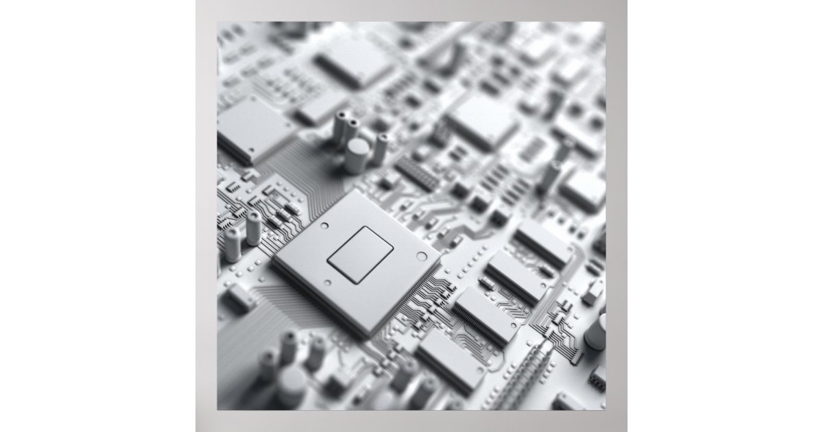 Abstract Circuit Board Poster | Zazzle