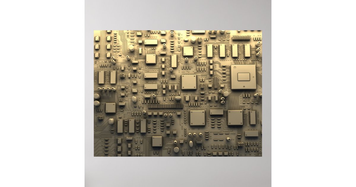 Abstract Circuit Board Poster | Zazzle