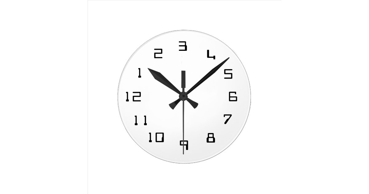 Abstract clock, numbers changed. round clock | Zazzle.com