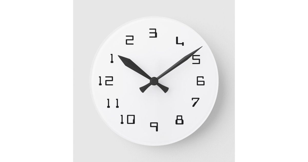 Abstract clock, numbers changed. round clock | Zazzle