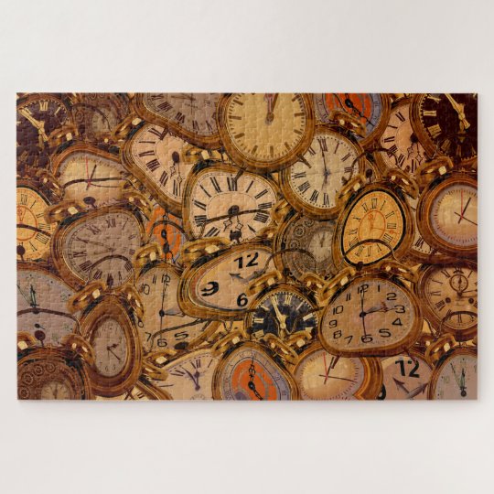 Abstract clocks jigsaw puzzle | Zazzle.com