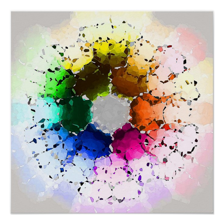 Abstract Color Wheel Poster | Zazzle