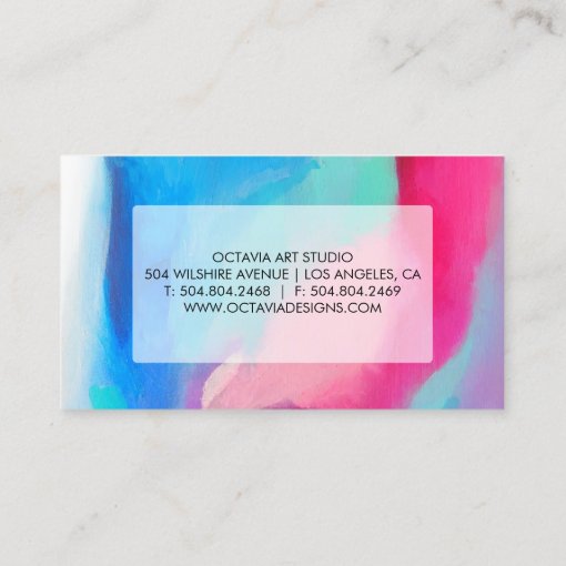 Abstract Colorful Art Business Card | Zazzle