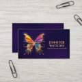 Abstract Colorful ink splatter butterfly Business Card | Zazzle