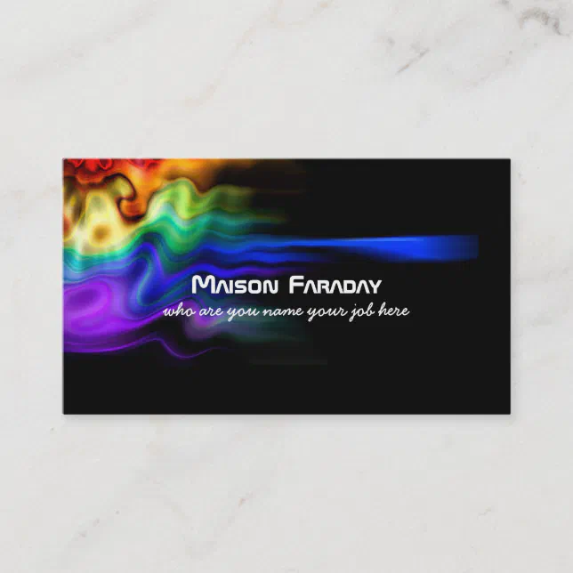 abstract colors splash business card | Zazzle