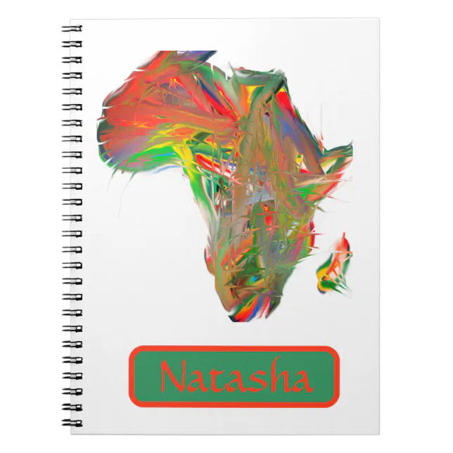 Abstract colourful Map of Africa Notebook | Zazzle