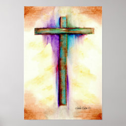 Abstract Cross Poster | Zazzle