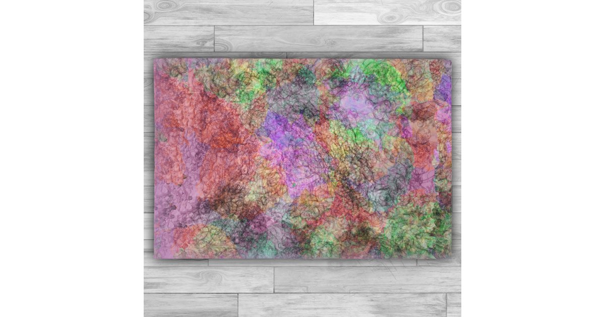 Abstract Design of Pretty Misty Colours Swirled Rug | Zazzle
