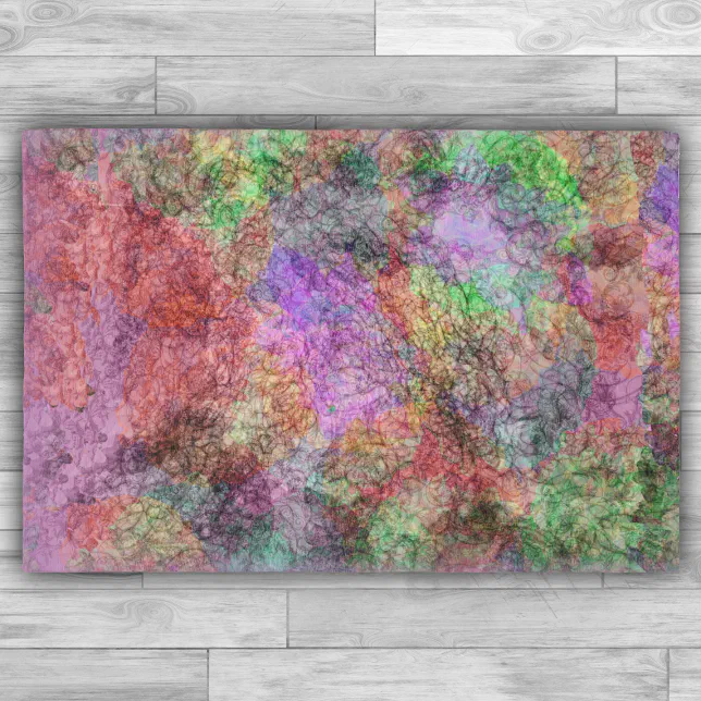 Abstract Design of Pretty Misty Colours Swirled Rug | Zazzle